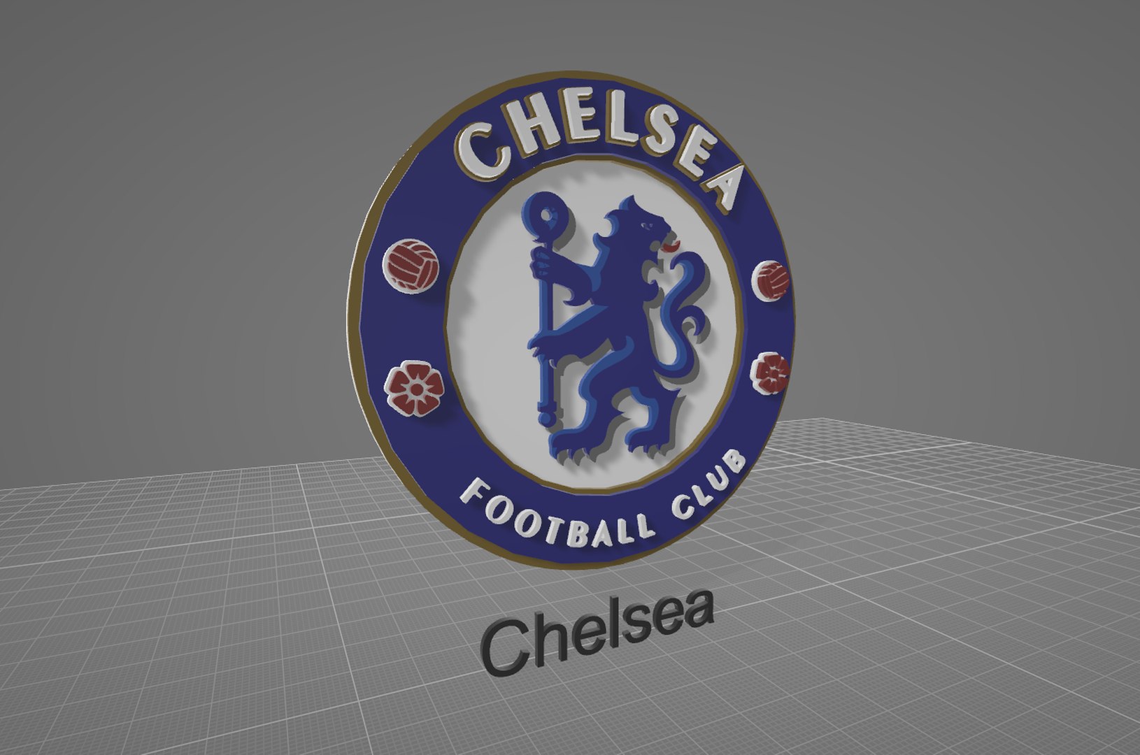 3D Chelsea FC Key Chan Logo Printable And Renderable - TurboSquid 2219752