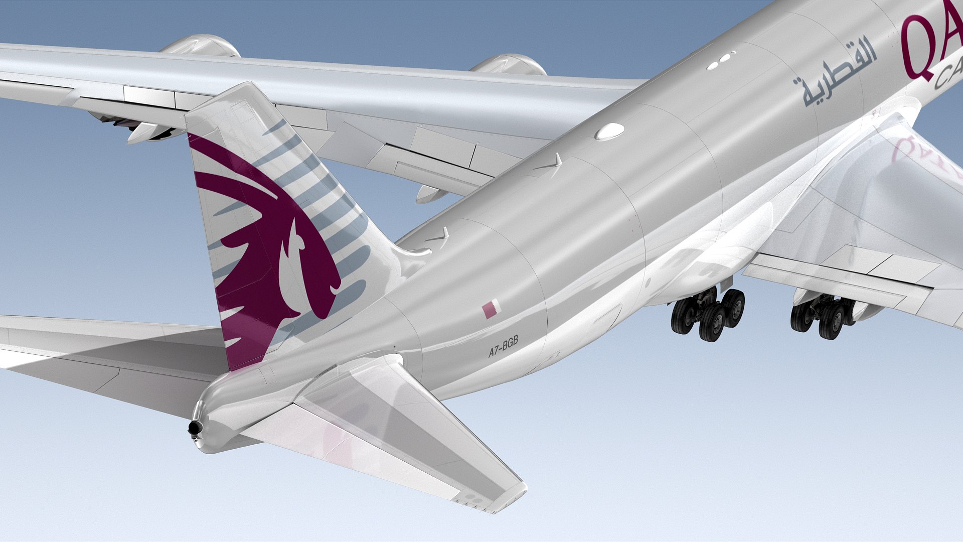 3D Boeing 747-8F Qatar Airways Cargo Model - TurboSquid 2157586