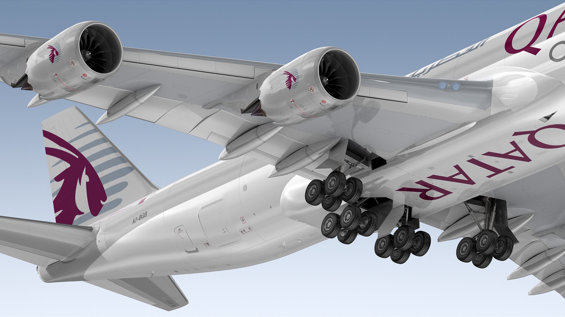 3D Boeing 747-8F Qatar Airways Cargo Model - TurboSquid 2157586