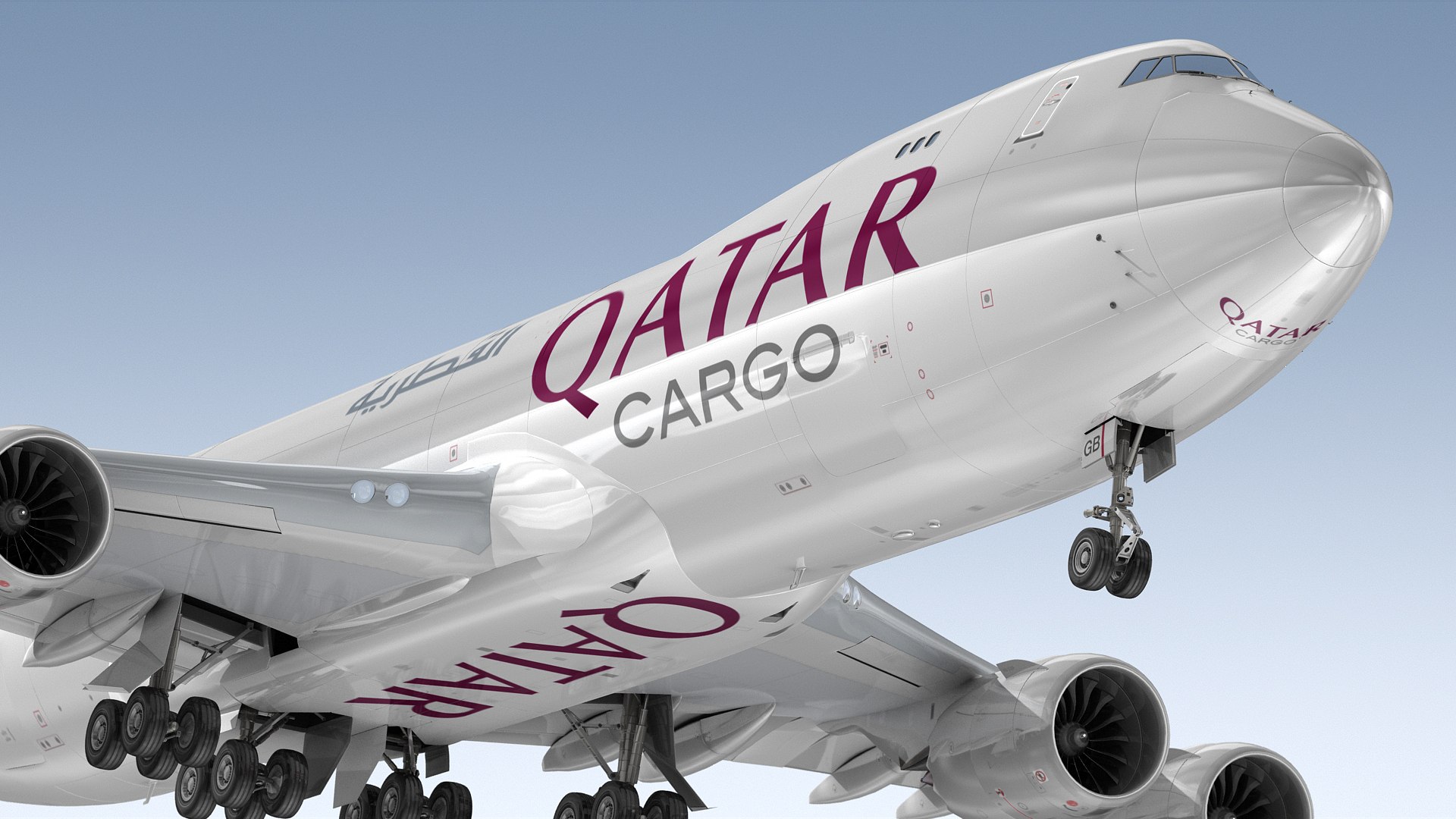 3D Boeing 747-8F Qatar Airways Cargo Model - TurboSquid 2157586