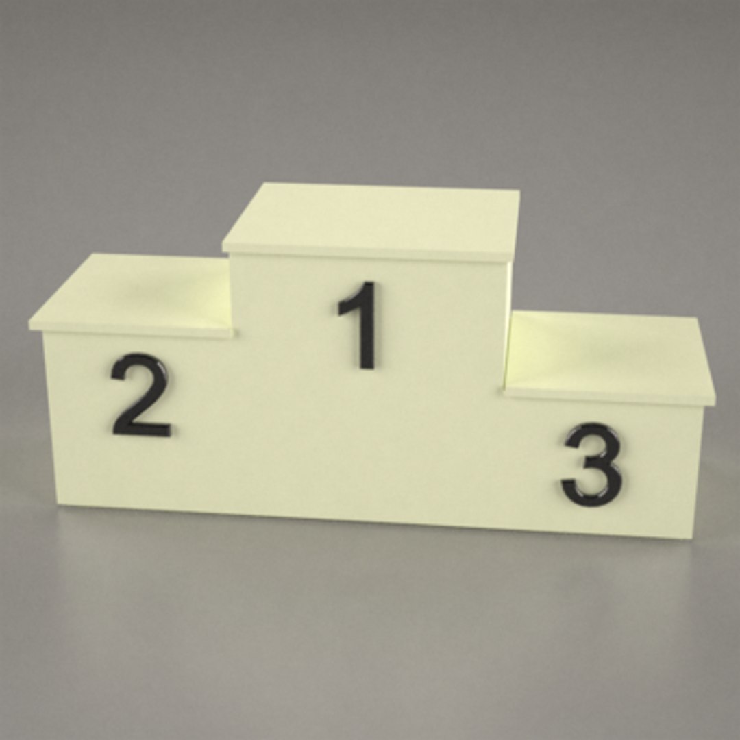 3d Podium Winner Win