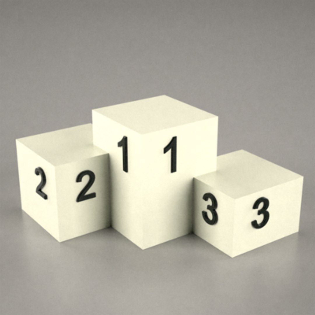 3d Podium Winner Win