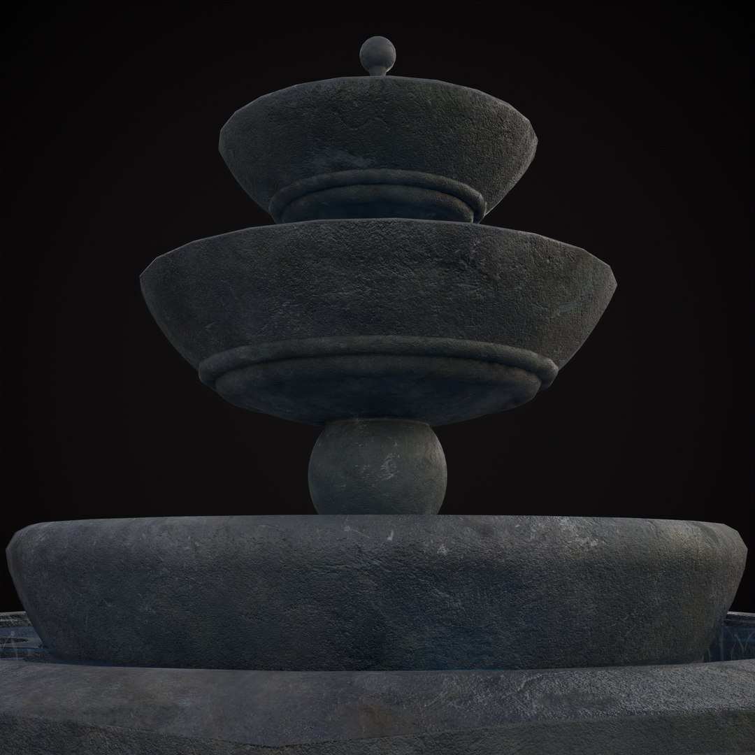 Hexagon Multi Level Fountain 3D Model - TurboSquid 2079074