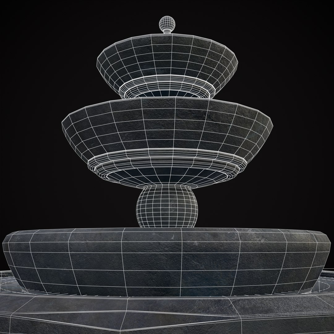 Hexagon Multi Level Fountain 3D Model - TurboSquid 2079074
