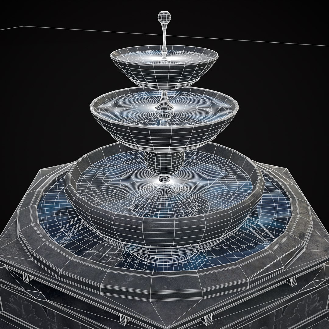 Hexagon Multi Level Fountain 3D Model - TurboSquid 2079074