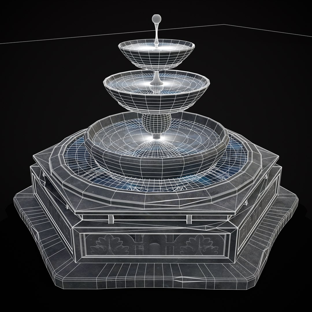 Hexagon Multi Level Fountain 3D Model - TurboSquid 2079074