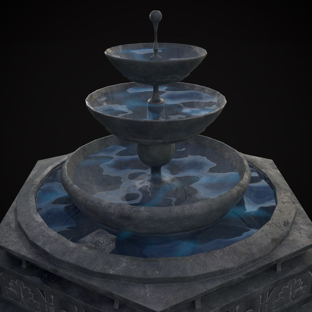 Hexagon Multi Level Fountain 3D Model - TurboSquid 2079074