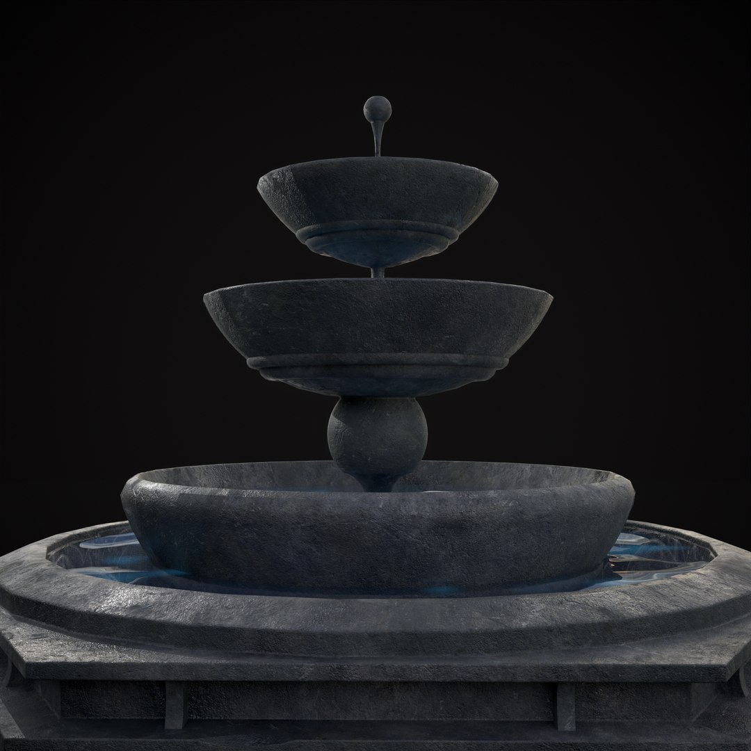 Hexagon Multi Level Fountain 3D Model - TurboSquid 2079074