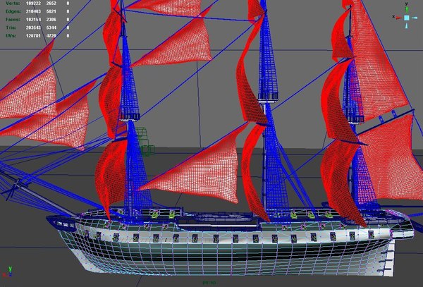 3d model u s constitution ship