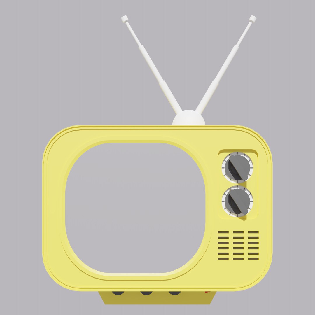 Cartoon Retro Tv 3D Model - TurboSquid 1625178