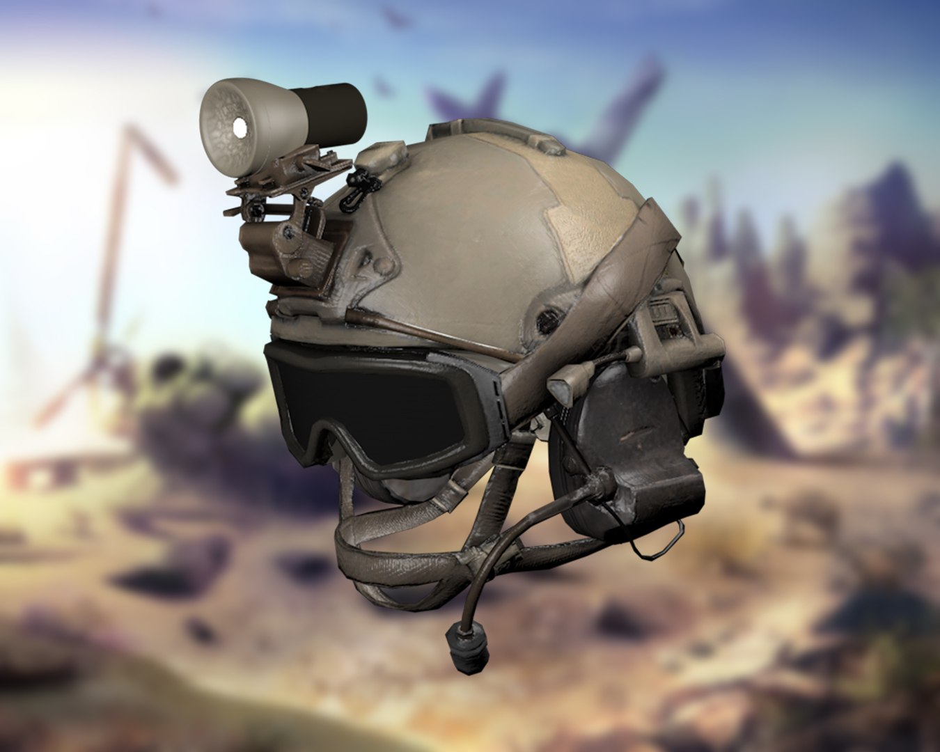 Flashlight Soldier Helmet Bulletproof Low-poly 3D Model - TurboSquid ...