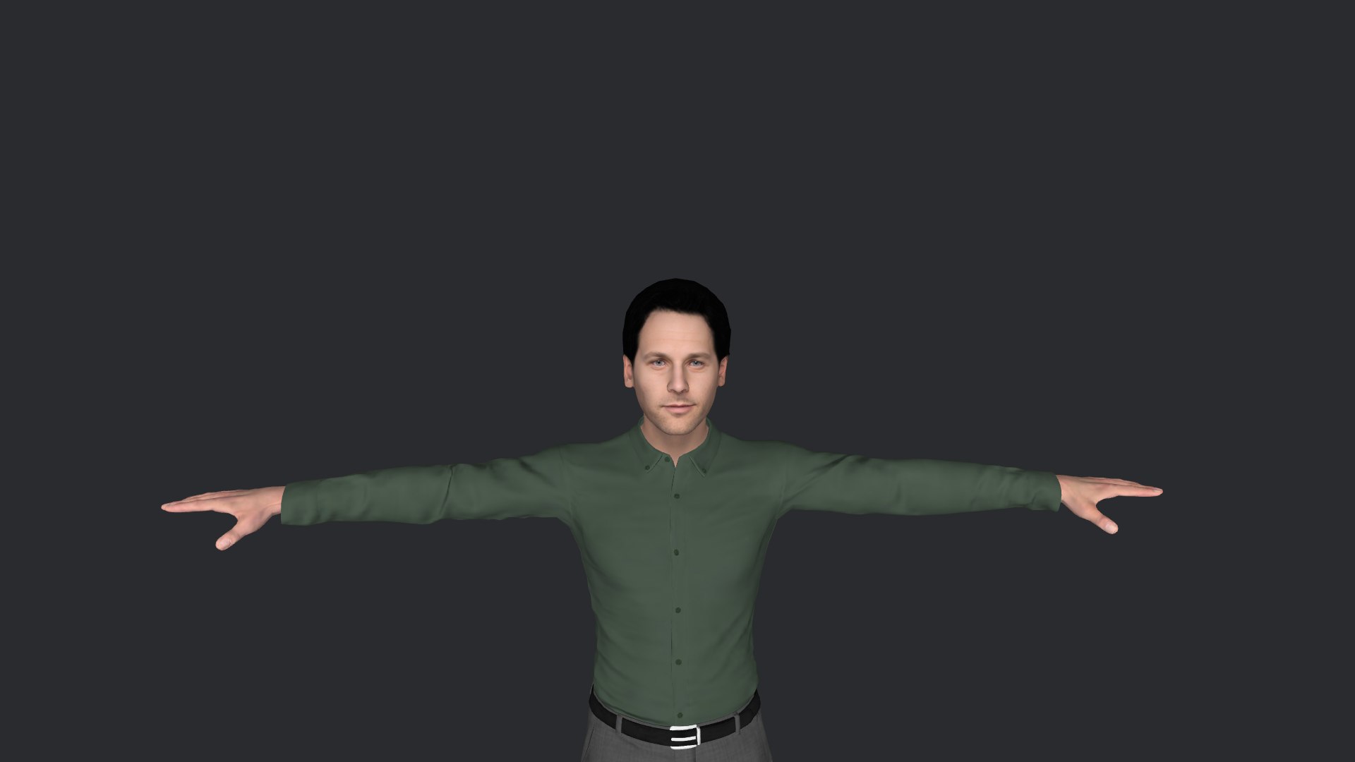 3D Model Paul Rudd Hyper Realistic Full Body Fully Rigged 3D Character ...
