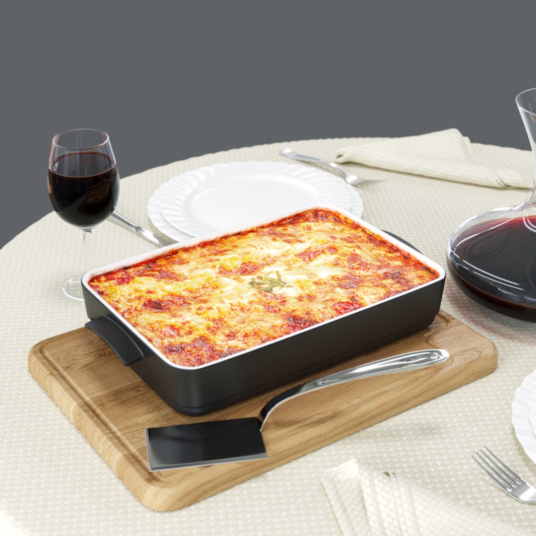 3D Lasagne Set Model - TurboSquid 1302493