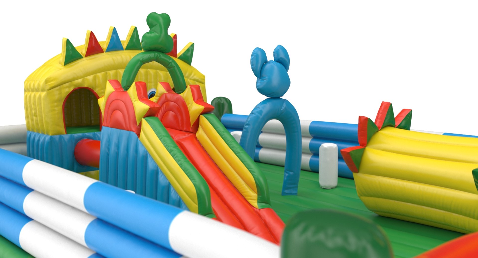 3D Model Realistic Inflatable Playground - TurboSquid 1406332