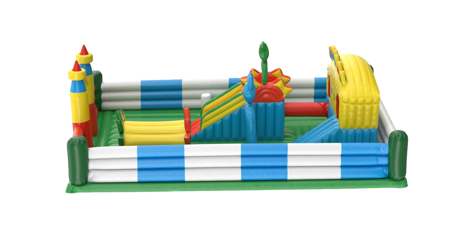 3D Model Realistic Inflatable Playground - TurboSquid 1406332