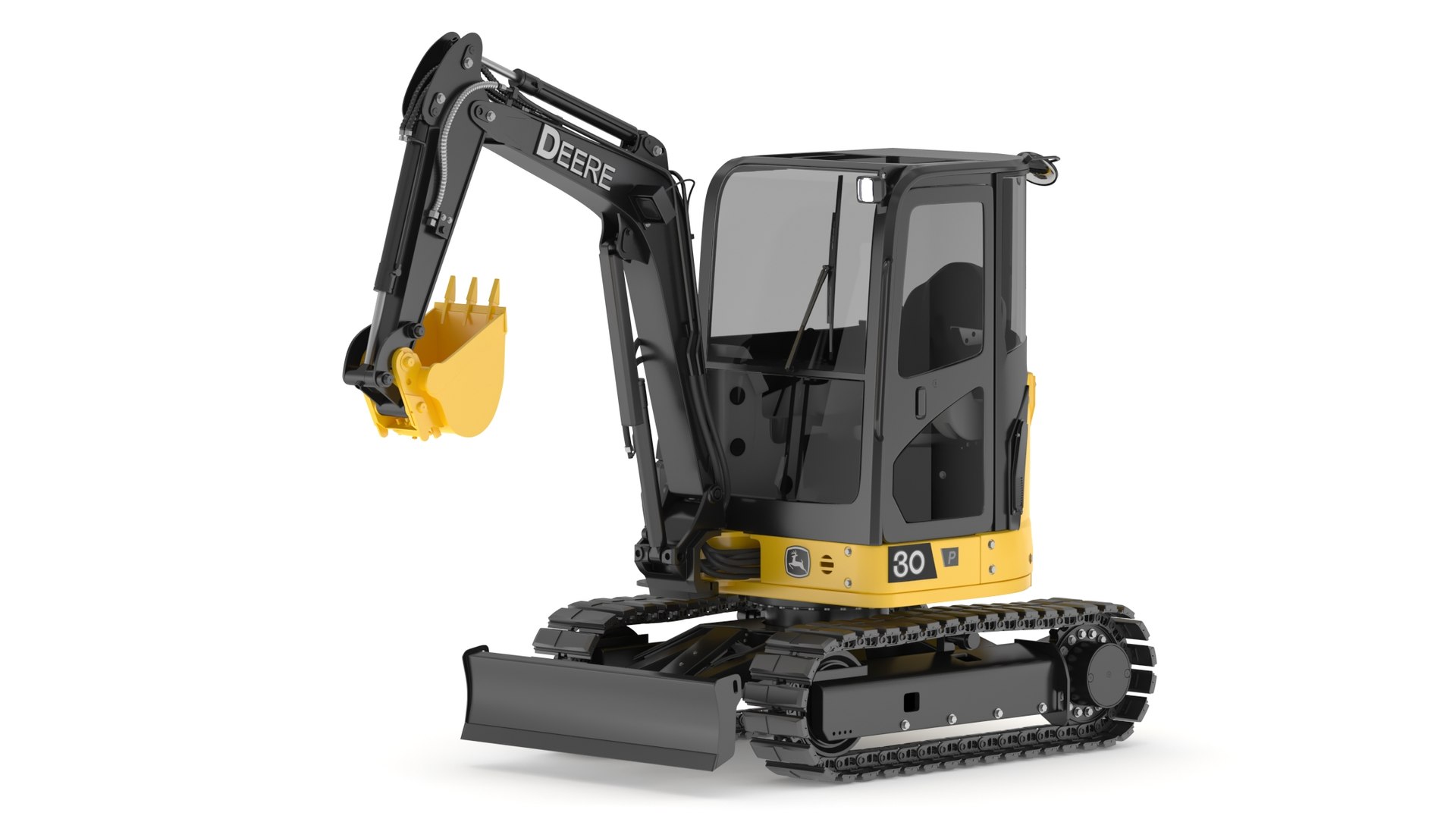 CAT 30 P-Tier Compact Excavator 3D Model - TurboSquid 2315501