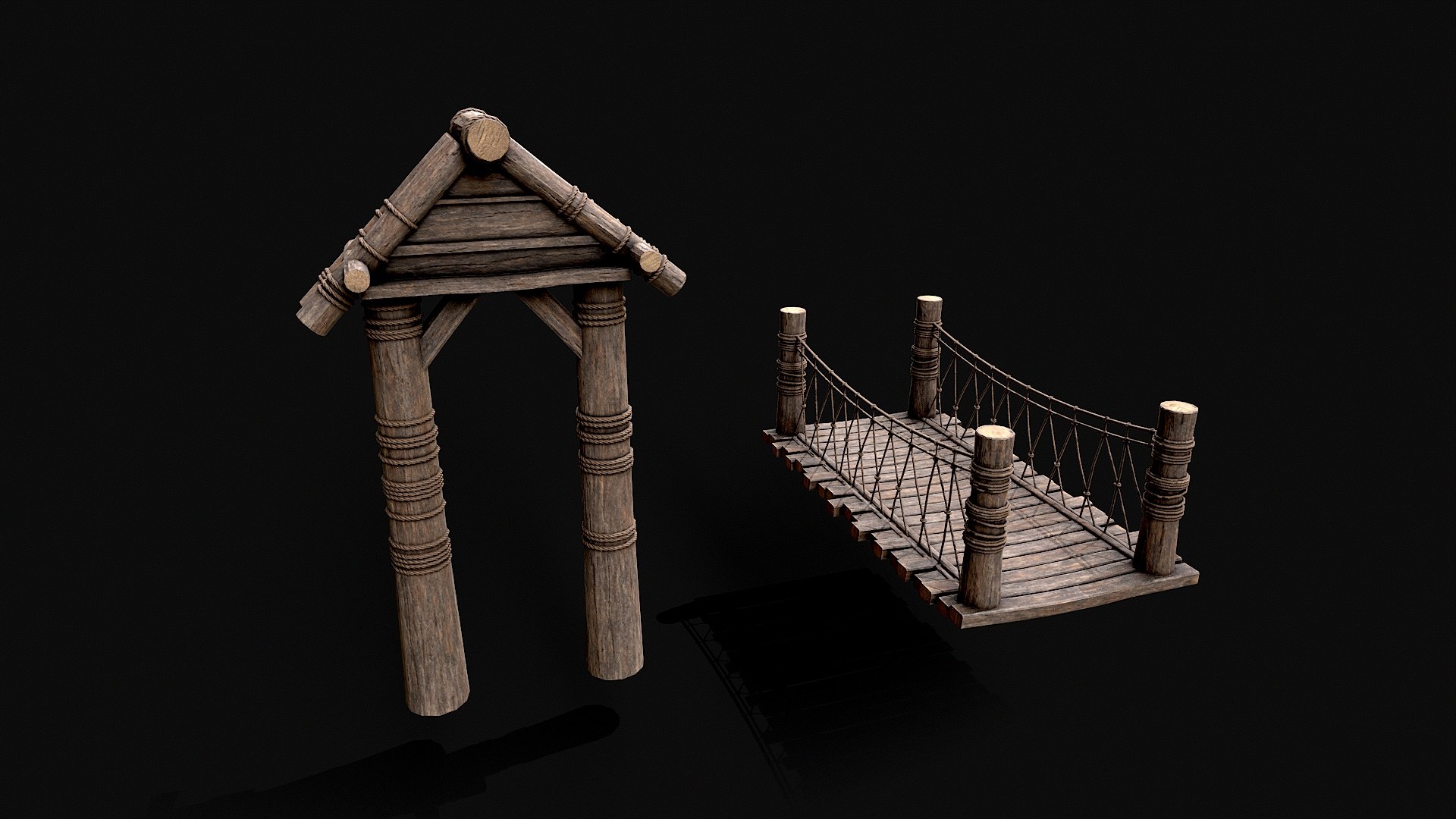 3D Modular Viking Bridge - TurboSquid 2358062