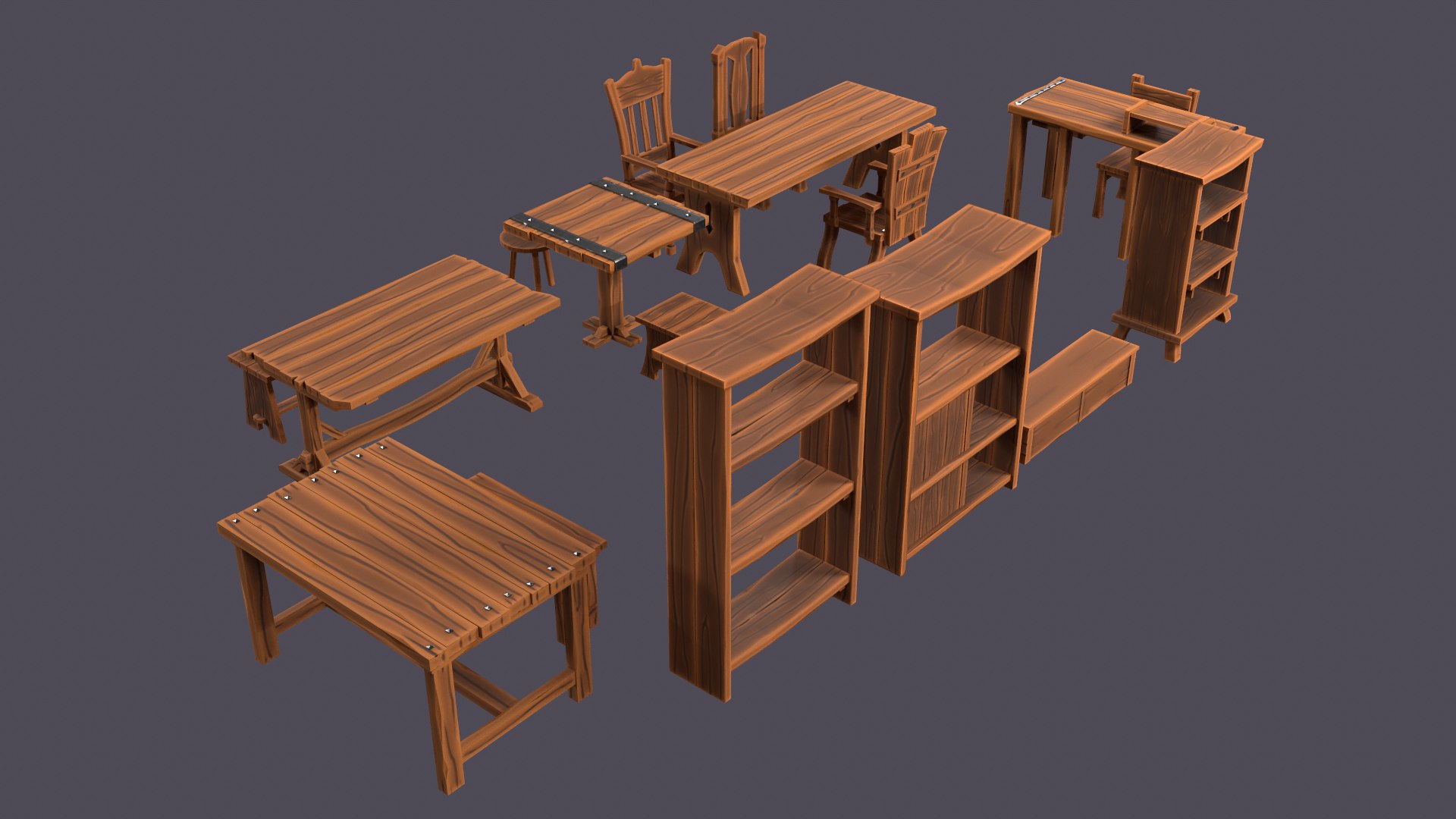 3D Stylized Furniture Collection - TurboSquid 2083254