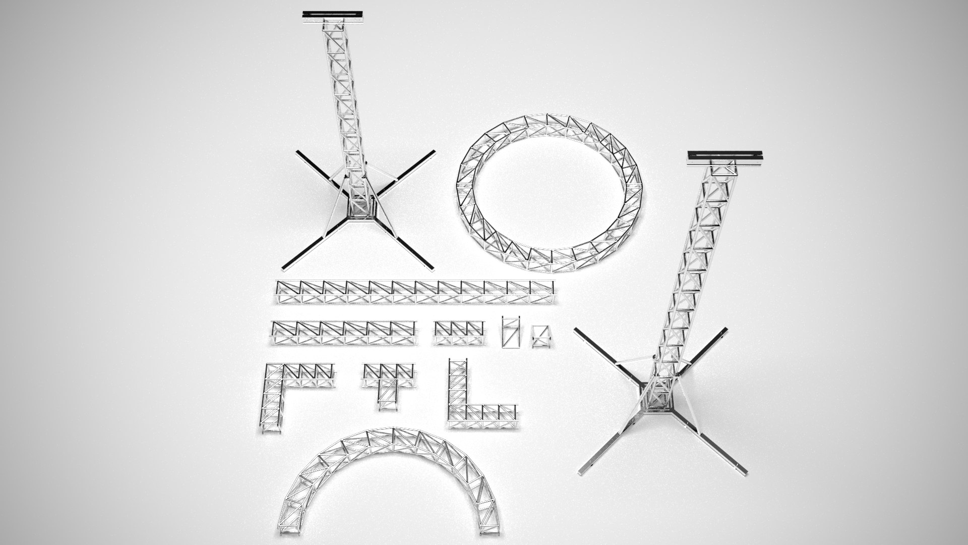 3D Stage Constructions Elements Concert Truss System - TurboSquid 2028438