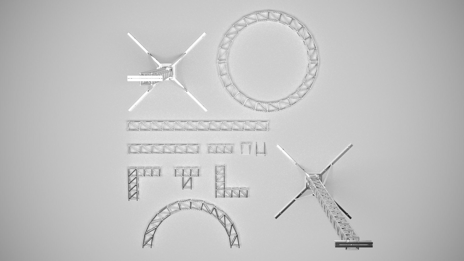 3D Stage Constructions Elements Concert Truss System - TurboSquid 2028438