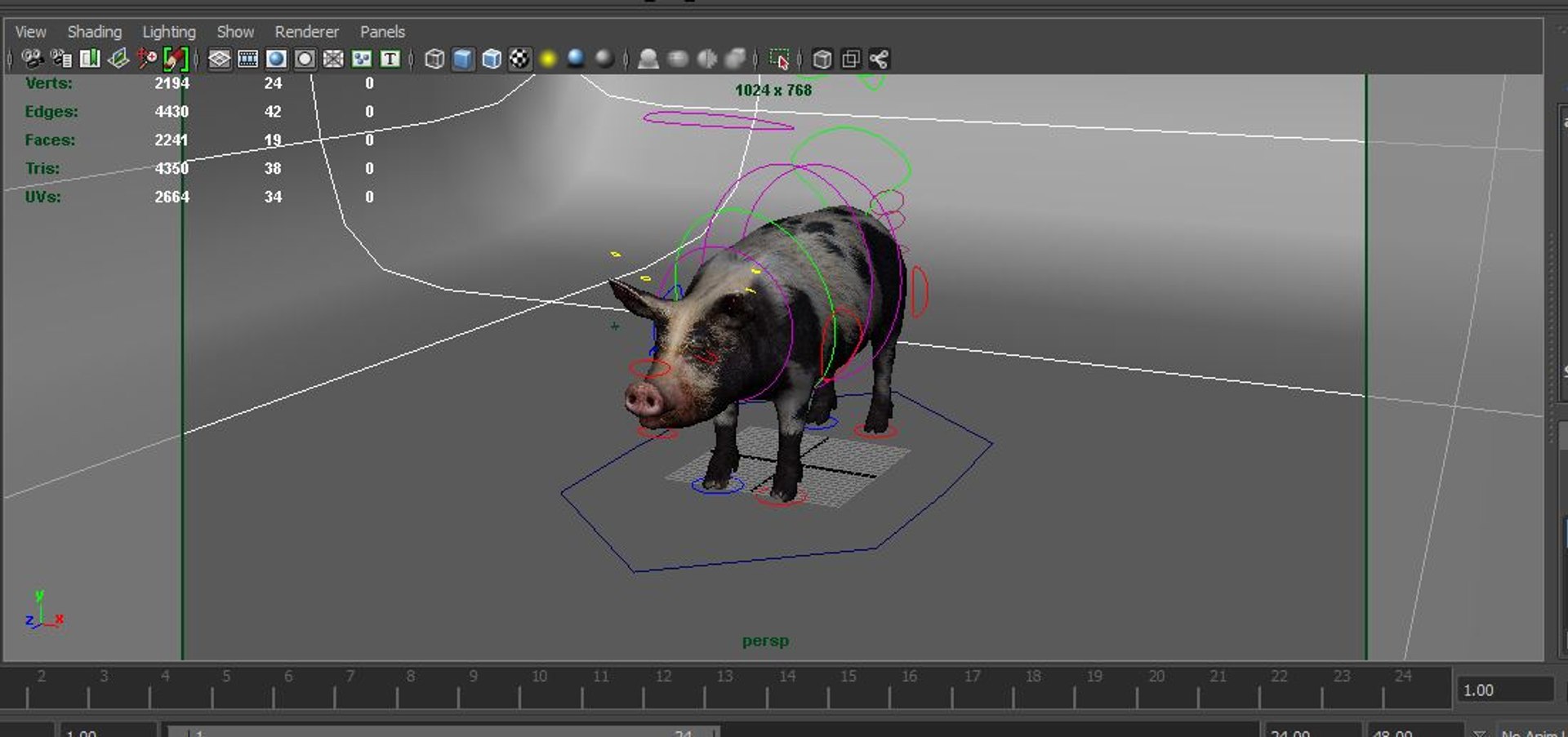 Pig Rigged 3d Max