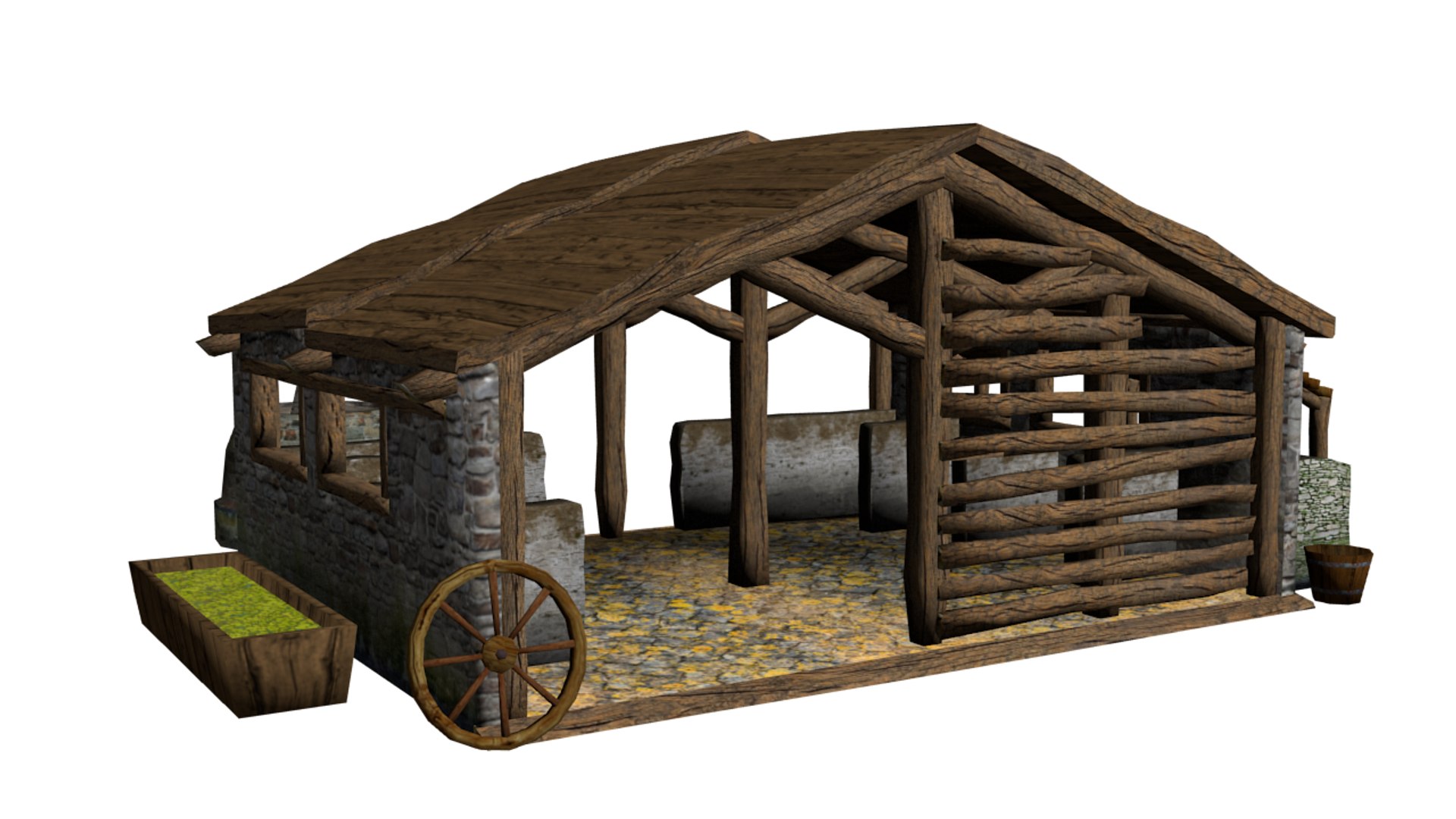 Medieval Stable Model - TurboSquid 1250801