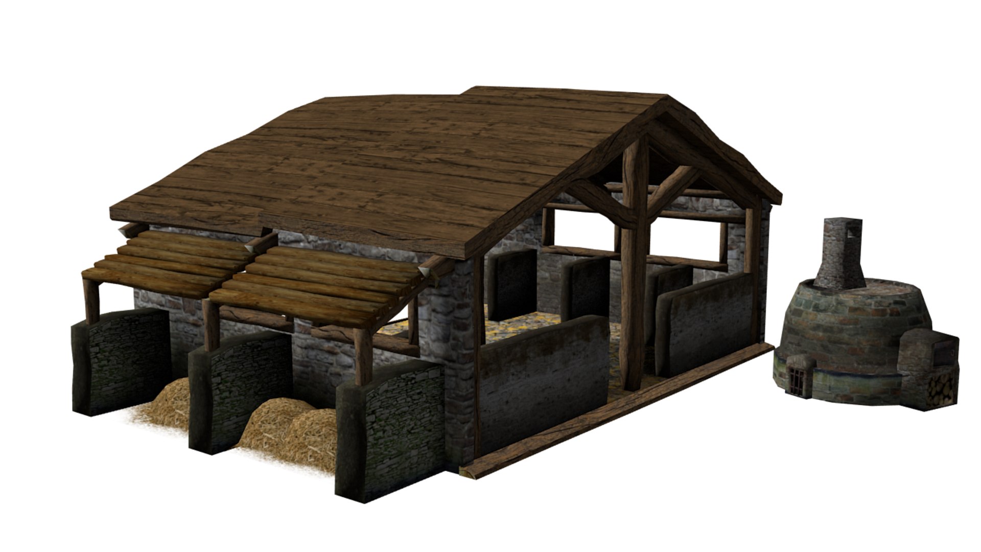 Medieval Stable Model - TurboSquid 1250801