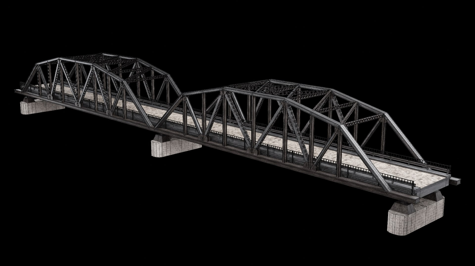 3D model STEEL METAL BRIDGE POST APO PLATFORM BASCULE COLLECTION ...