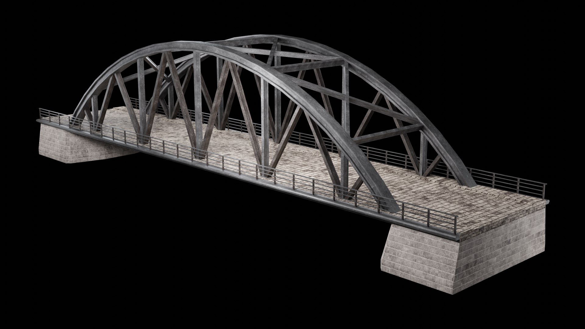 3D model STEEL METAL BRIDGE POST APO PLATFORM BASCULE COLLECTION ...