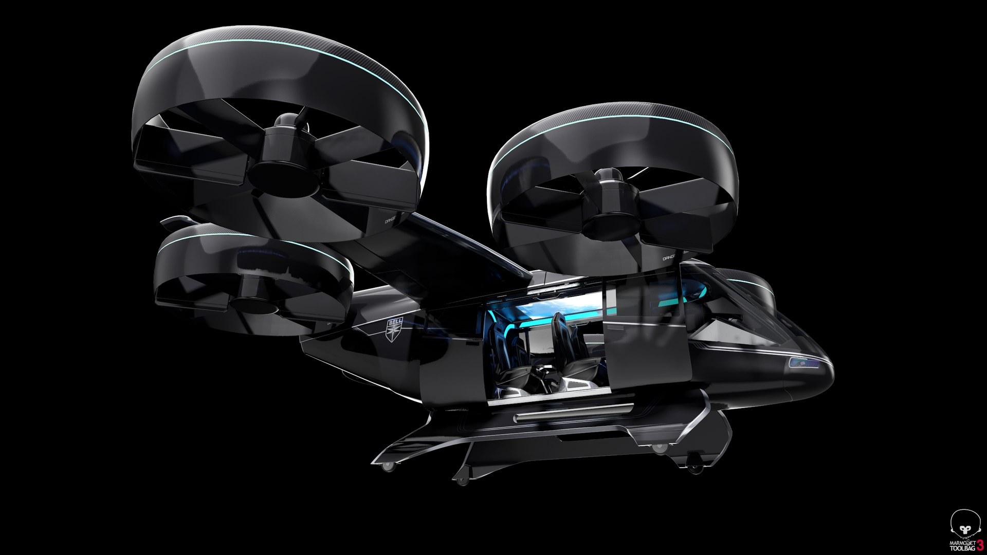 Uber flying taxi - 3D model - TurboSquid 1418566