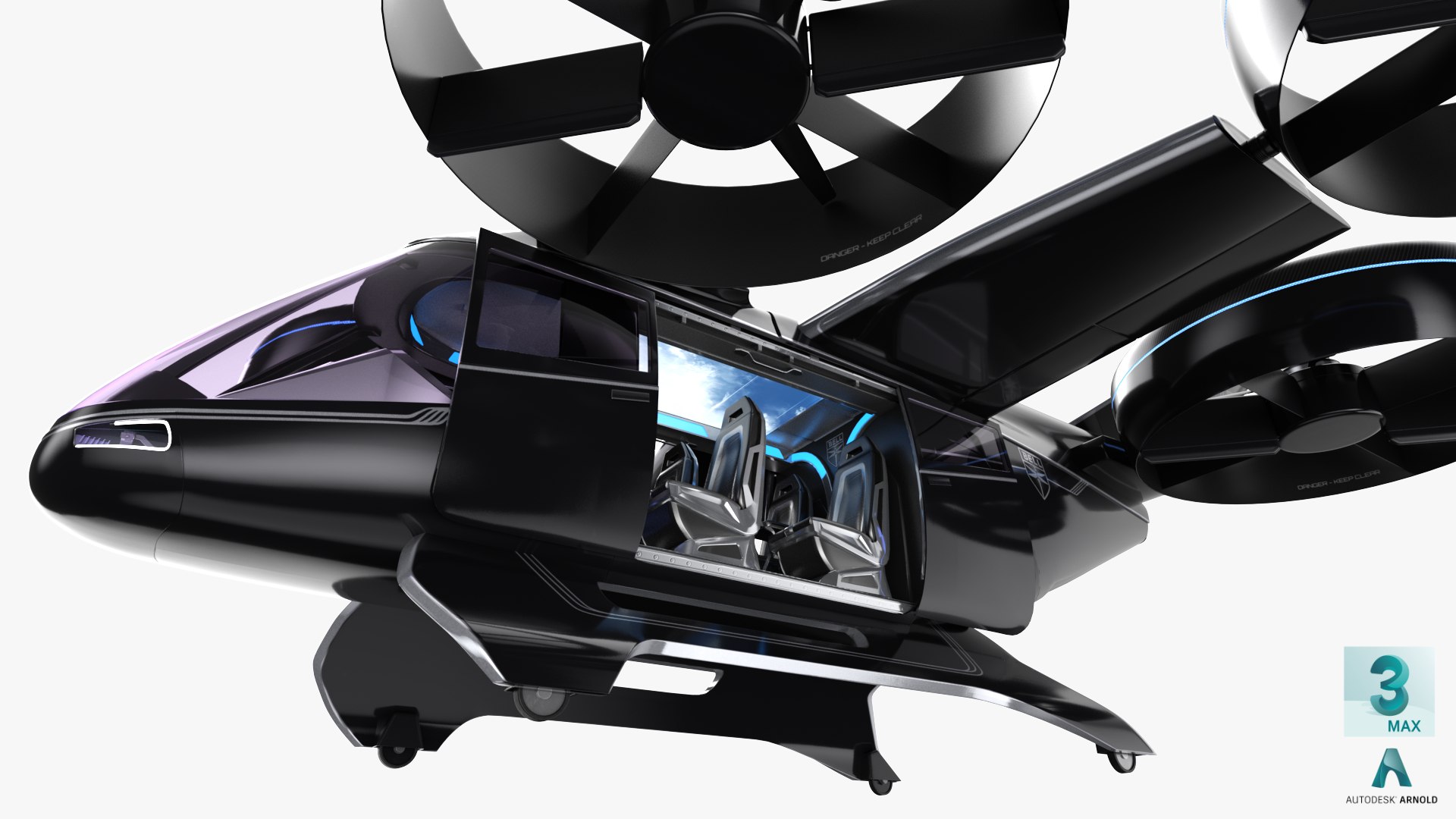 Uber flying taxi - 3D model - TurboSquid 1418566