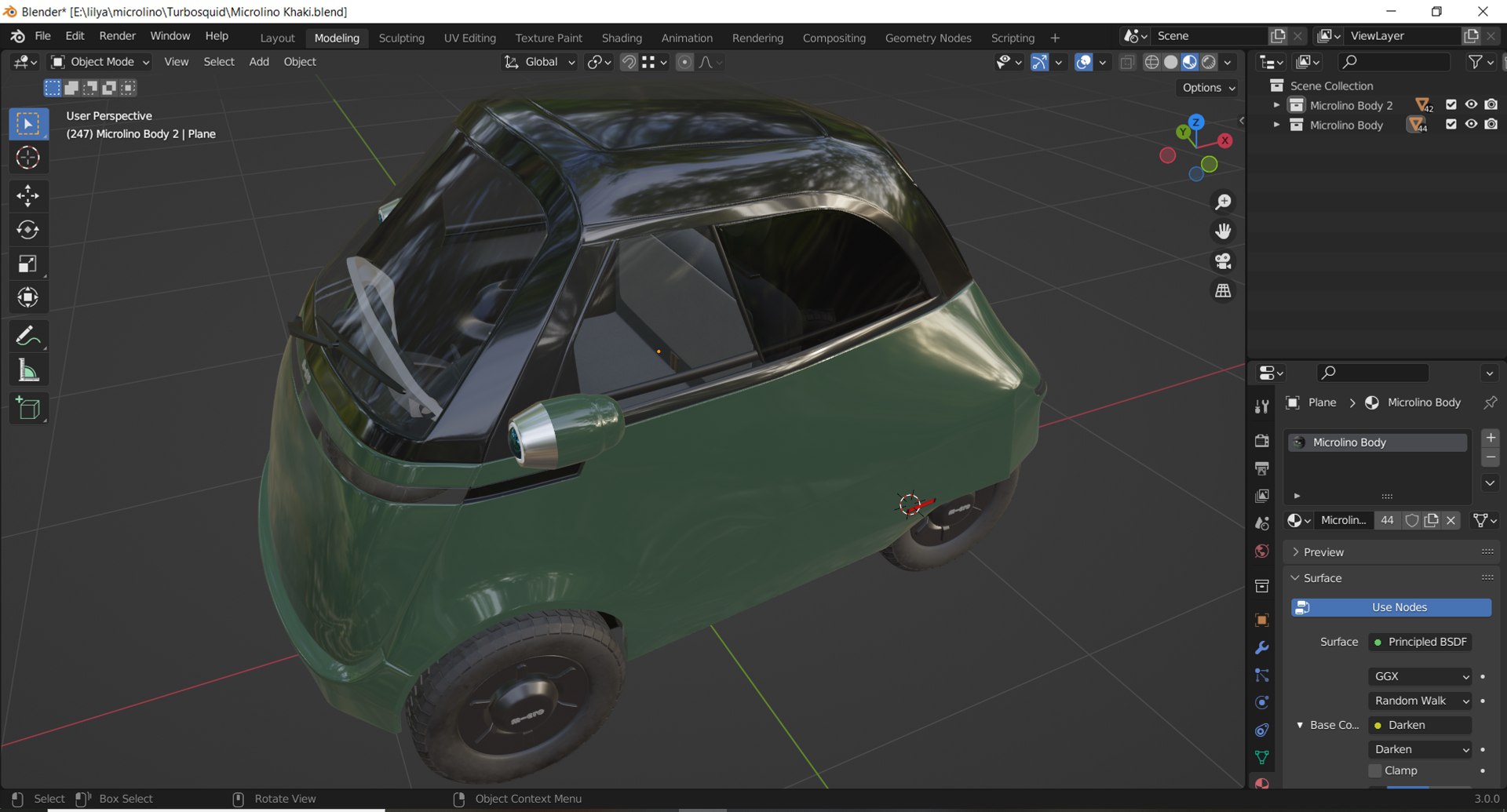 3D Microlino Electric Scooter Car Khaki - TurboSquid 2197398