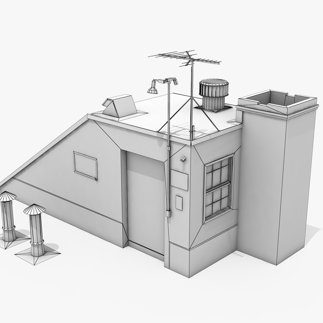 Rooftop Access Room Model - TurboSquid 1351791