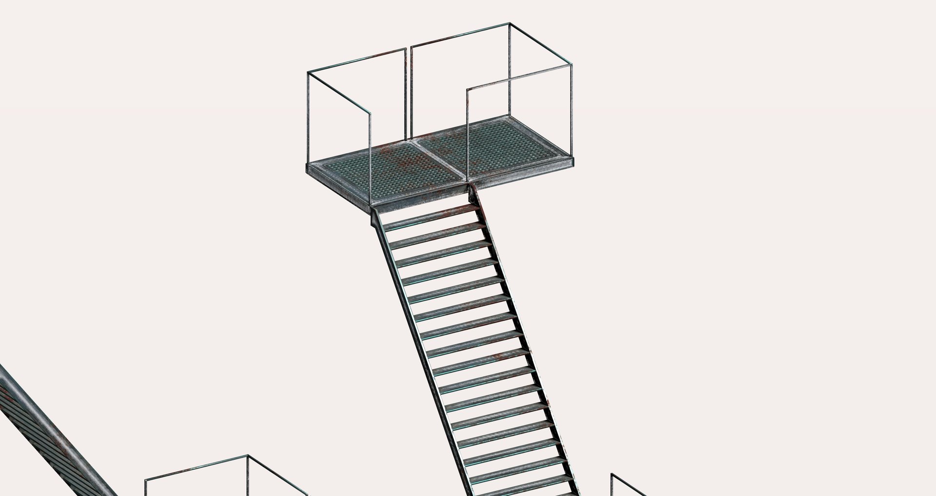 Modular Multi-platform Stairs 3D Model - TurboSquid 2104016