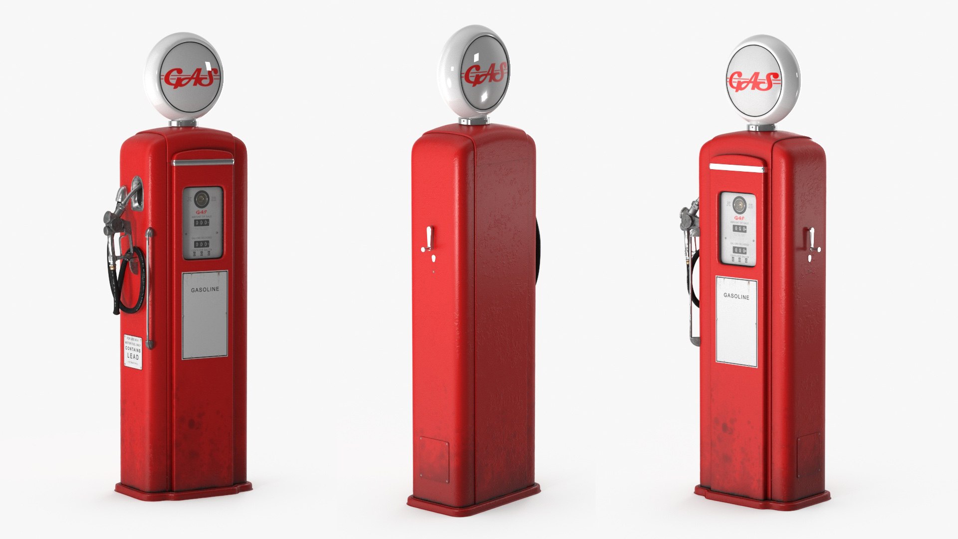 3D Vintage Gas Pump Model - TurboSquid 2292436