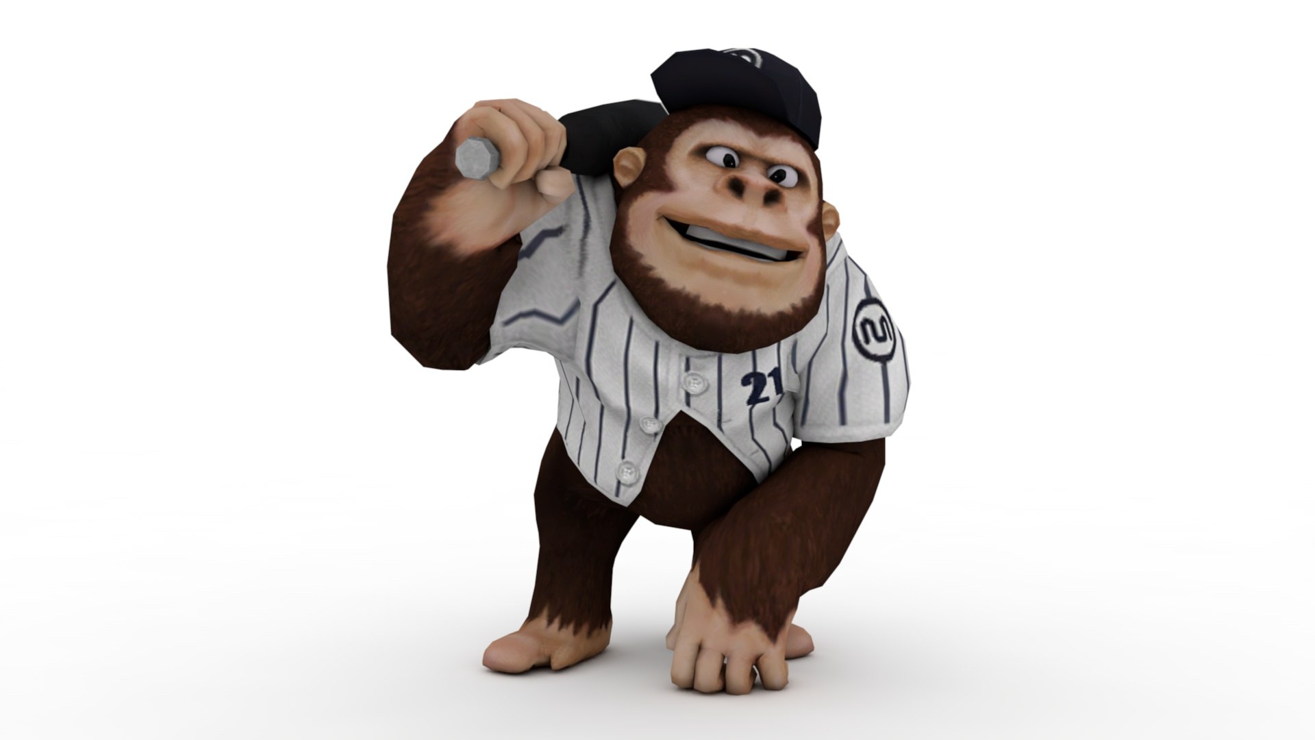 3D Gorilla Cartoon Model - TurboSquid 1847541