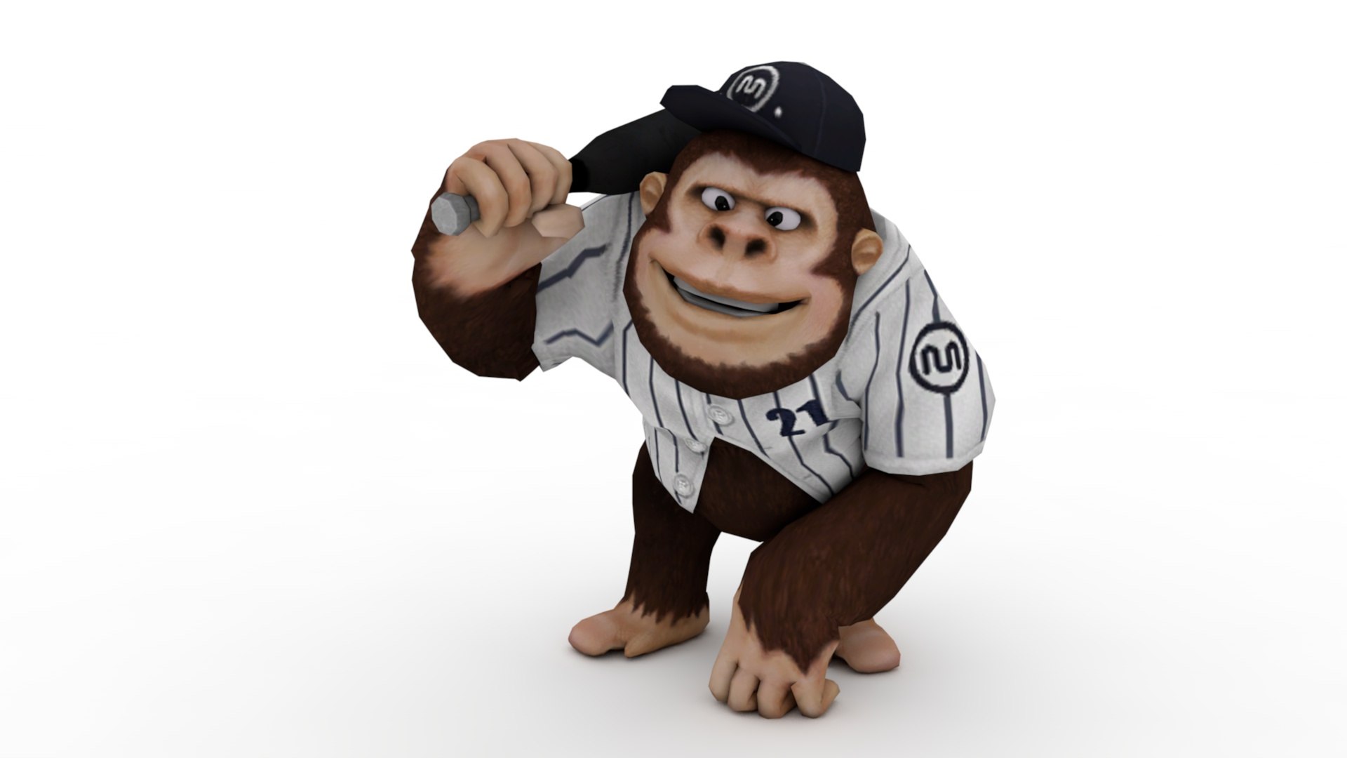 3D Gorilla Cartoon Model - TurboSquid 1847541