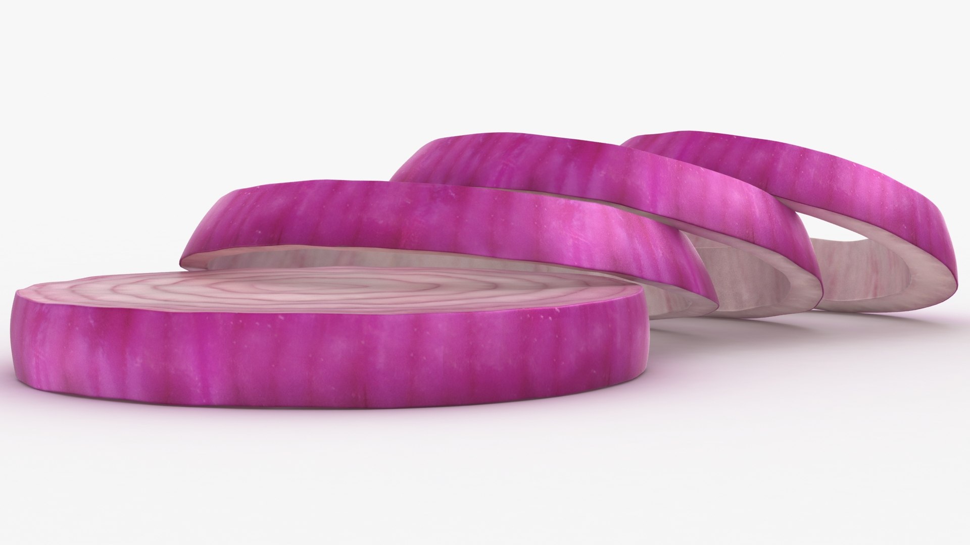 Realistic red onion slices 3D model - TurboSquid 1524055