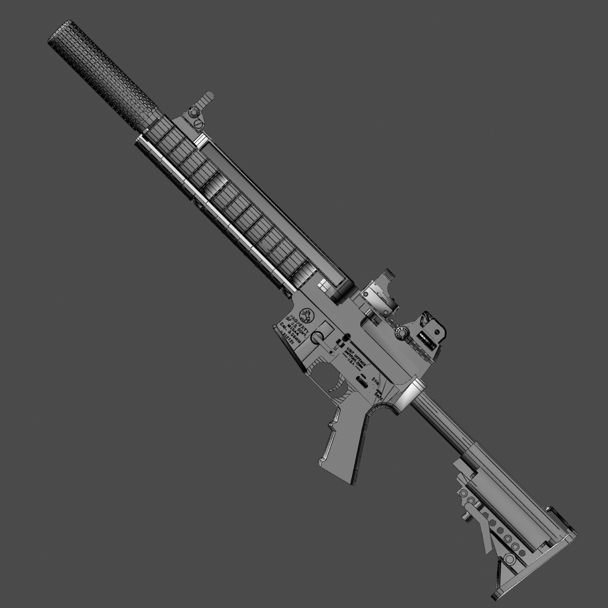 ar57 pdw sight 3d model