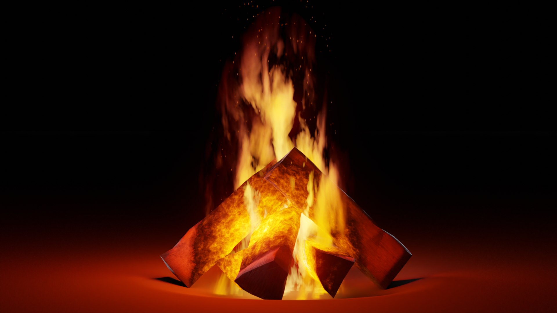 3D Animated Bonfire for Blender without Simulations model - TurboSquid ...