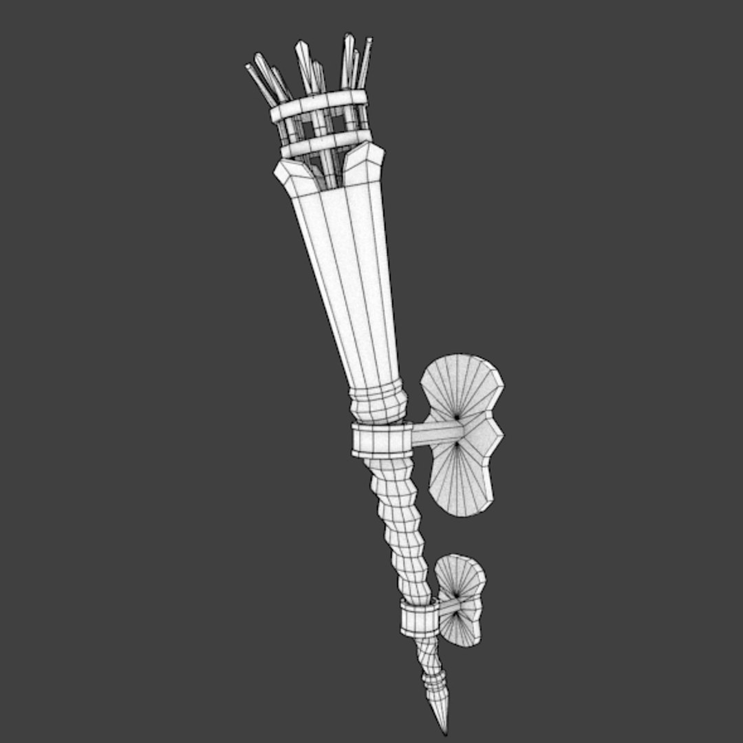 3D Medieval Iron Torch - TurboSquid 1159760