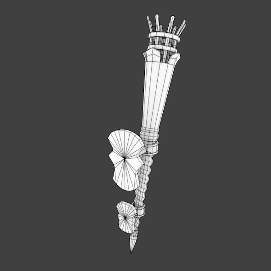 3D Medieval Iron Torch - TurboSquid 1159760