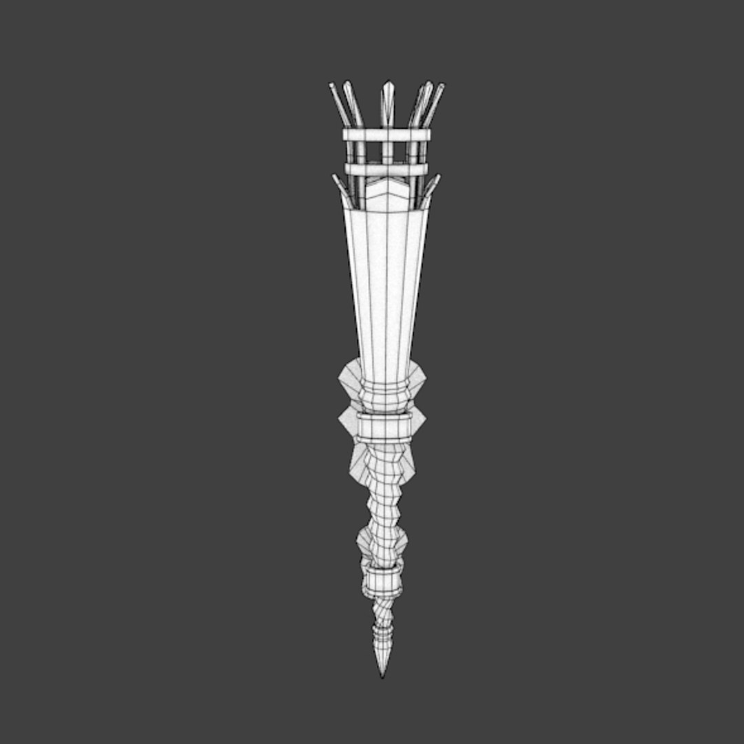 3D Medieval Iron Torch - TurboSquid 1159760