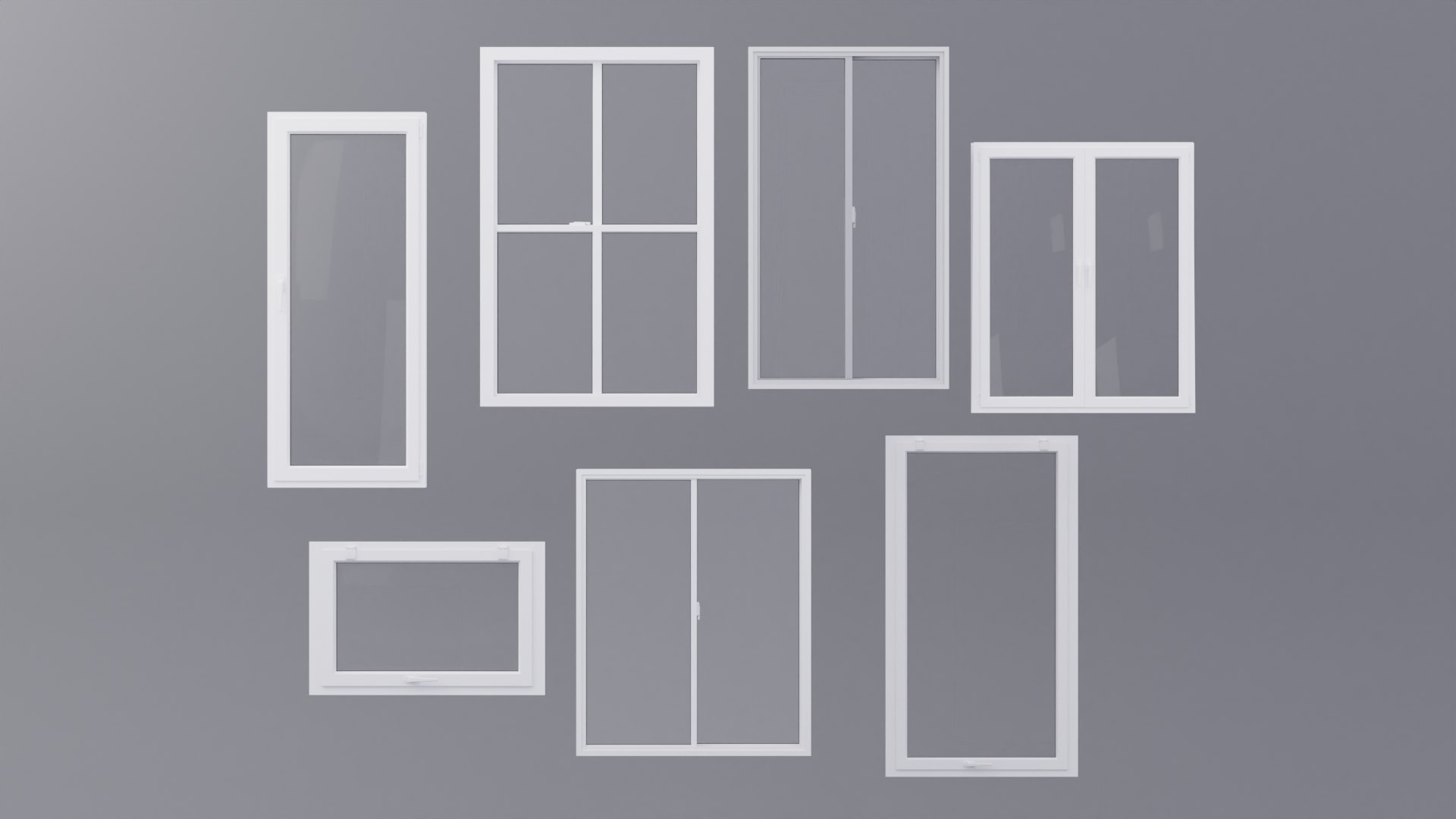 White Pvc Windows Low-poly 3D Model 3D Model - TurboSquid 2047158