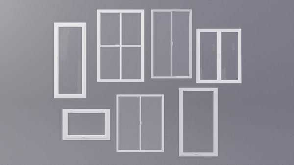White pvc windows Low-poly 3D model 3D model - TurboSquid 2047158