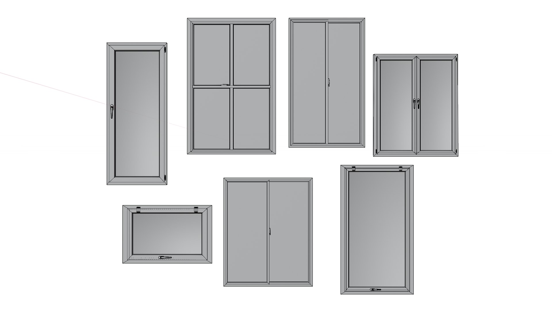 White Pvc Windows Low-poly 3D Model 3D Model - TurboSquid 2047158