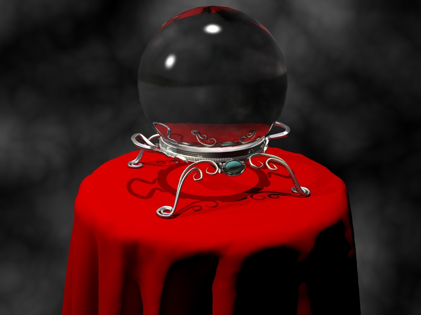 3d stand crystal ball