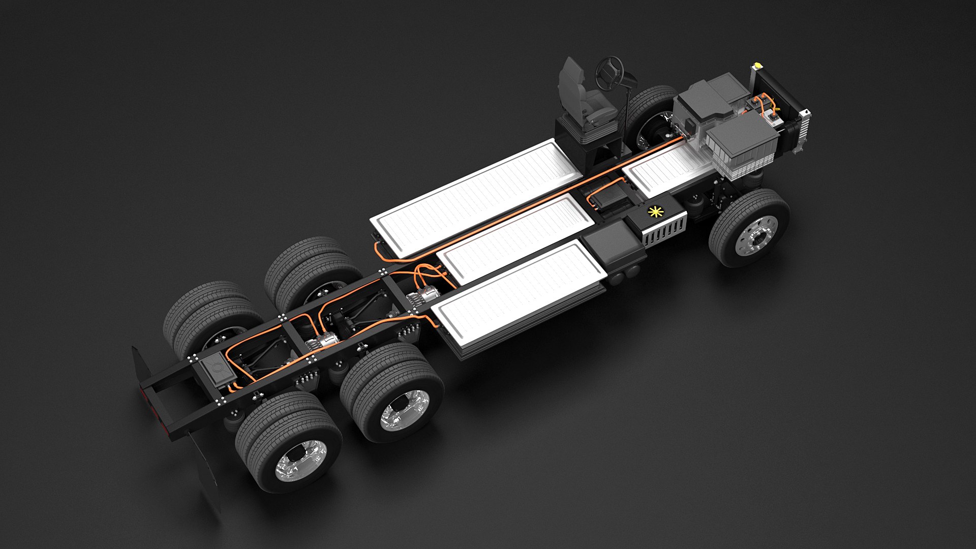 3D EV Truck Chassis Model - TurboSquid 1895461