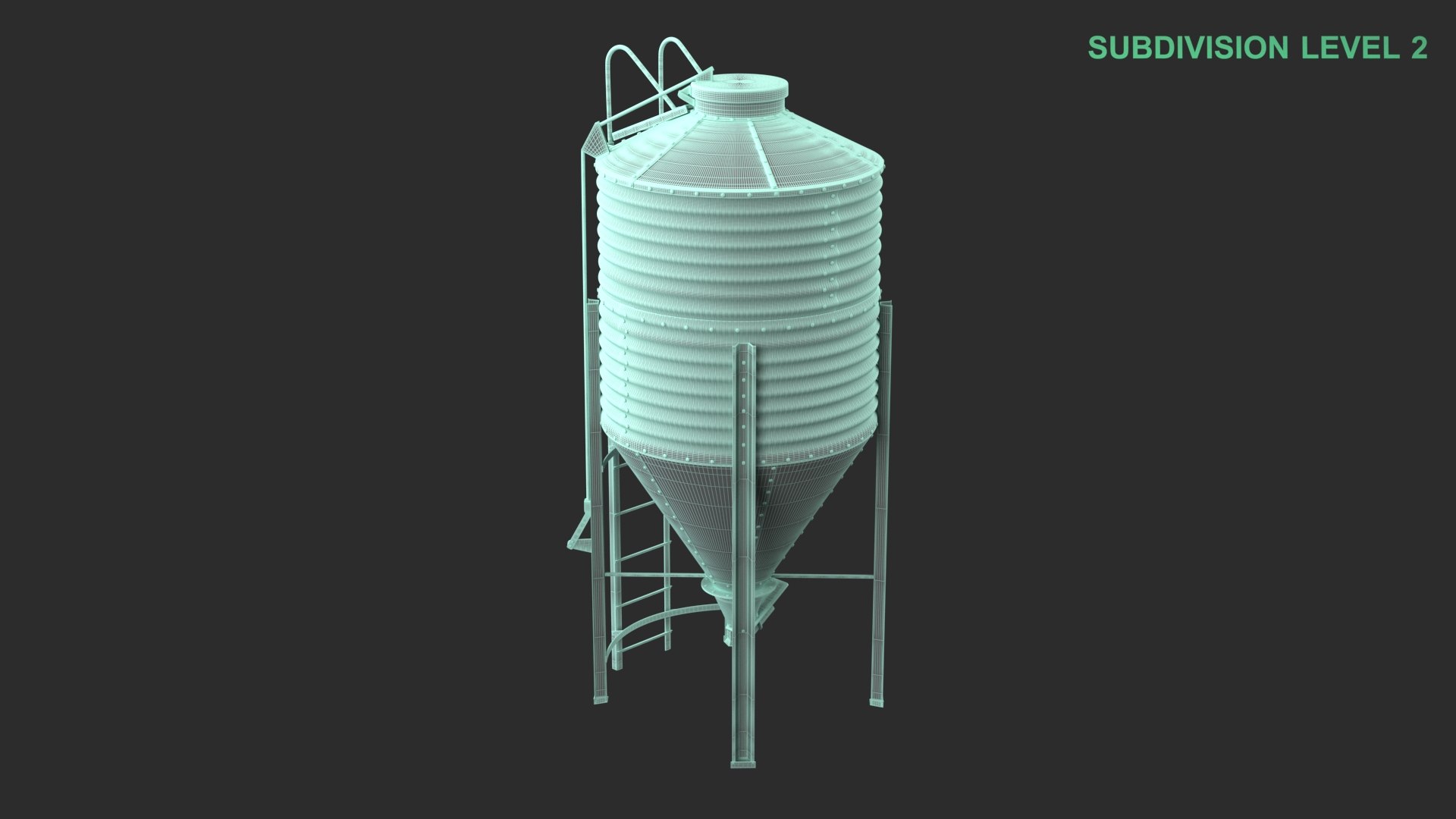3D Grain Silo Model - TurboSquid 2344464