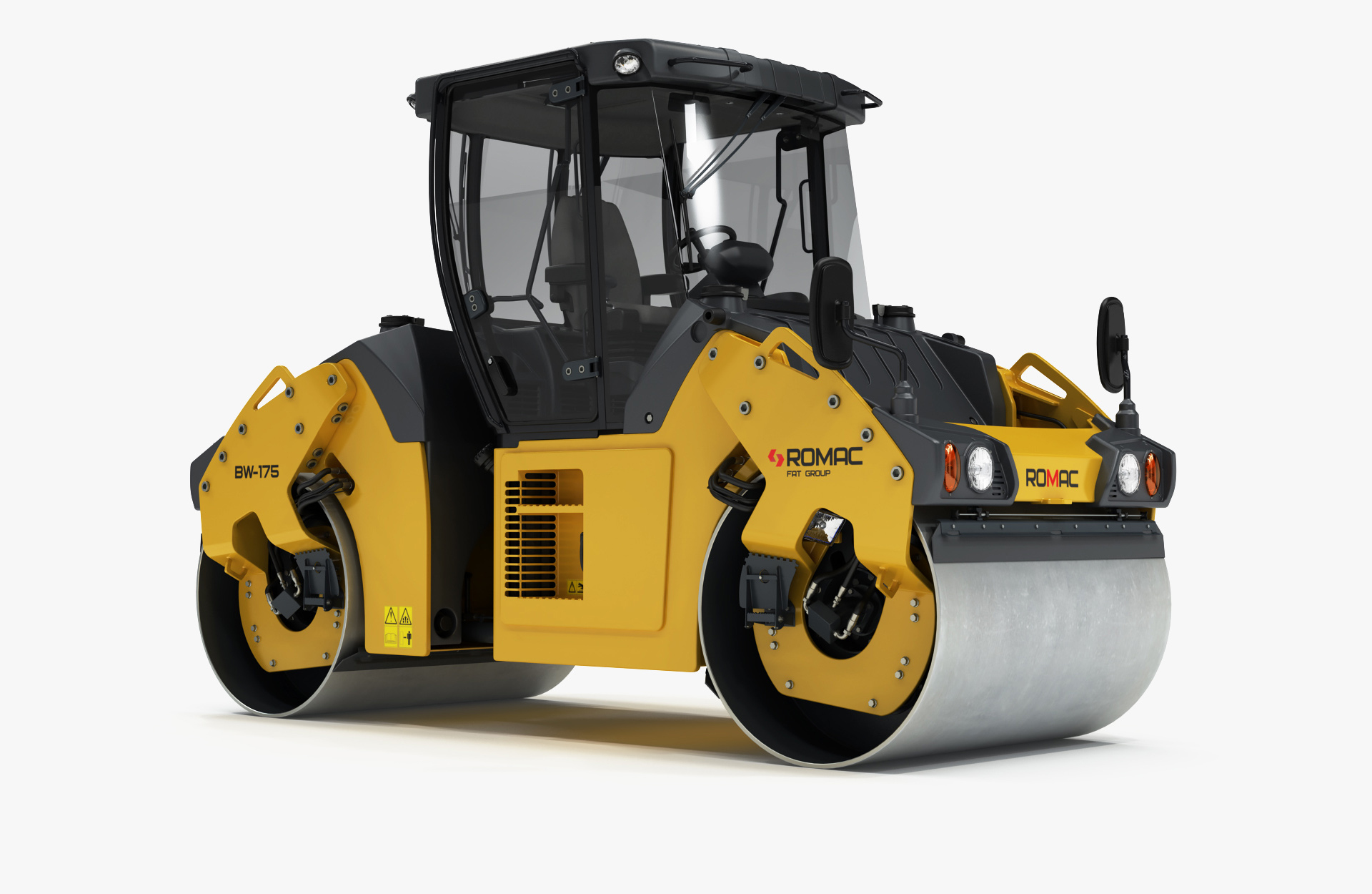 hamm-hd90 articulated tandem roller 3d 3ds